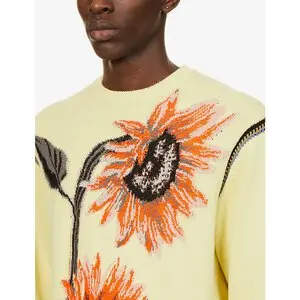 Paul Smith Sunflower Intarsia-Knit Cotton-Blend Jumper - Yellow