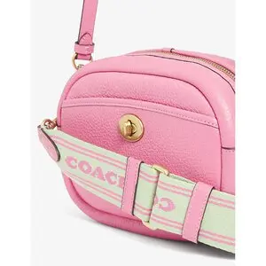 COACH Oval Web-strap Leather Cross-body Camera Bag