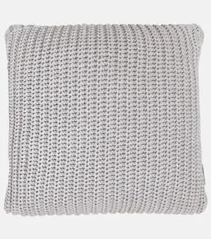 Brunello Cucinelli Cotton-blend Knit Cushion - Grey