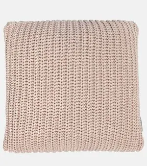 Brunello Cucinelli Cotton-blend Knit Cushion - Beige