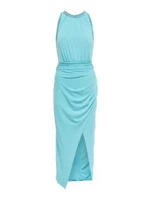 SELF-PORTRAIT - Halterneck Jersey Midi Dress