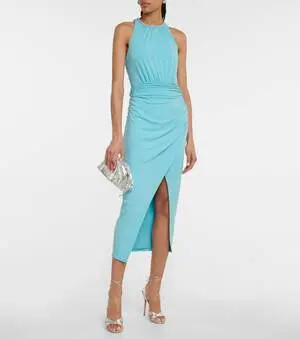 SELF-PORTRAIT - Halterneck Jersey Midi Dress