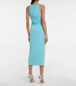 SELF-PORTRAIT - Halterneck Jersey Midi Dress