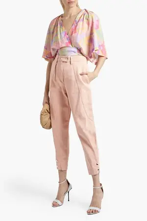 IRO PARIS IRO Viklay Pleated Cotton-Twill Tapered Jeans