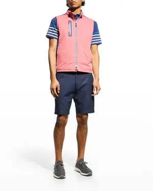 Peter Millar Men's Hyperlight Fuse Hybrid Vest - Cred/spnav