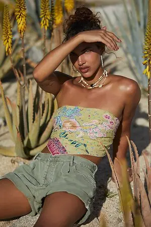 Free People Free People Bandana Top Kiwi Combo