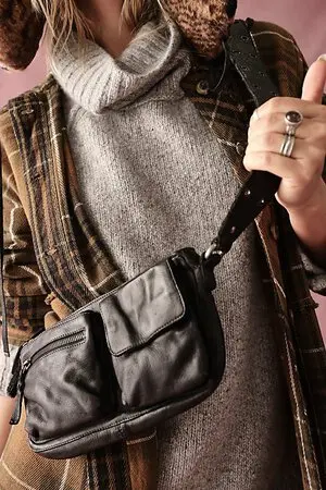 Free People Wade Leather Sling Bag
