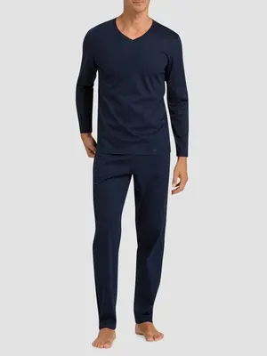 Hanro Night Selection 2-piece Pajama Set - Deep Navy