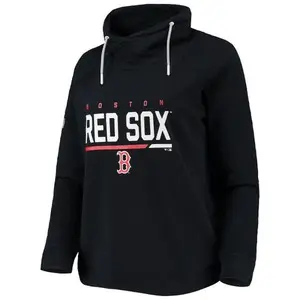 LEVELWEAR Boston Red Sox Vega Funnel Neck Raglan Pullover Sweatshirt