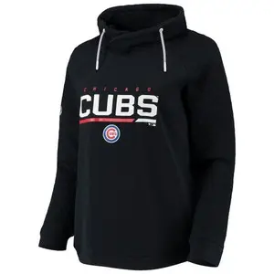 LEVELWEAR Chicago Cubs Vega Funnel Neck Raglan Pullover Sweatshirt