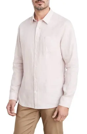 Vince Linen Button-up Shirt Rosewater