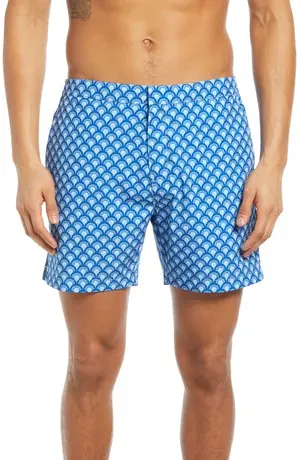 FAIR HARBOR The Sextant Swim Trunks Blue Art