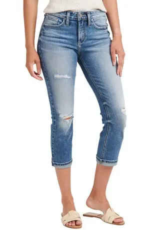 SILVER JEANS CO. Suki Mid-rise Capri Jeans