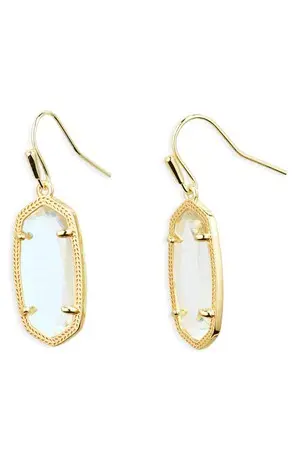 Kendra Scott Dani Stone Drop Earrings - Gold Dichroic Glass