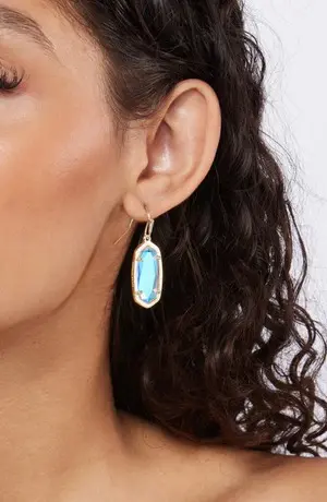 Kendra Scott Dani Stone Drop Earrings - Gold Dichroic Glass