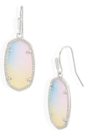 Kendra Scott Dani Stone Drop Earrings Pink Watercolor