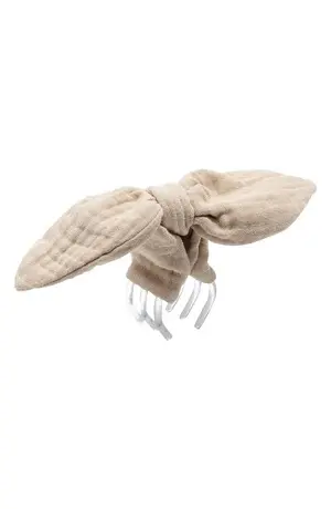 Madewell Bow Claw Hair Clip Dried Flax