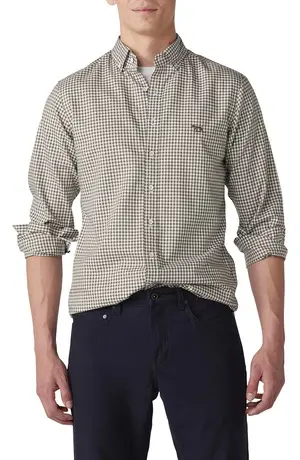 Rodd & Gunn Oxford Bayshore Gingham Sports Fit Shirt Loden