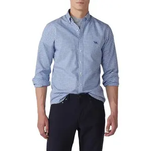 Rodd & Gunn Oxford Bayshore Gingham Sports Fit Shirt Sea Blue