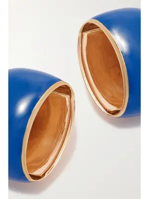 SABBADINI Tokyo 18-karat Bronze And Lacquer Clip-on Earrings