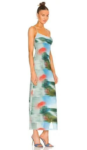 Miaou Thais Abstract Print Dress