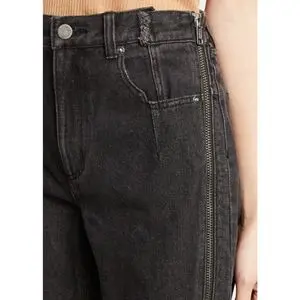 3.1 Phillip Lim Straight-leg Cropped Jeans With Side Zipper Detail - Black