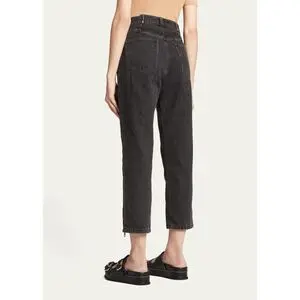 3.1 Phillip Lim Straight-leg Cropped Jeans With Side Zipper Detail - Black