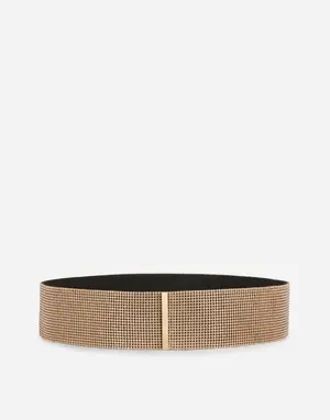 Dolce & Gabbana High-waist Crystal Mesh Belt