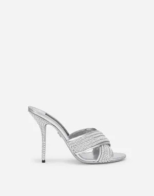 Dolce & Gabbana Crystal Mesh Mules - Multicolor