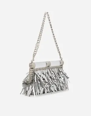 Dolce & Gabbana Nappa Bag With Fringing - Silver