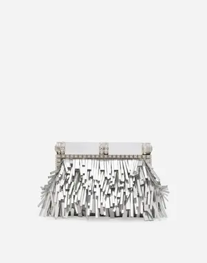 Dolce & Gabbana Nappa Bag With Fringing - Silver