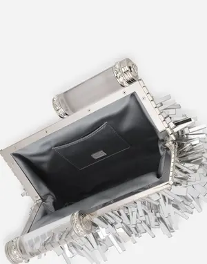 Dolce & Gabbana Nappa Bag With Fringing - Silver