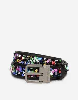 Dolce & Gabbana Multi-colored Sequined Belt