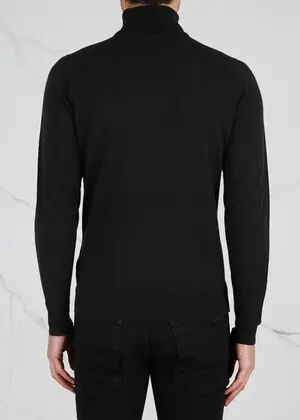 John Smedley Cherwell Merino Wool Jumper - Black