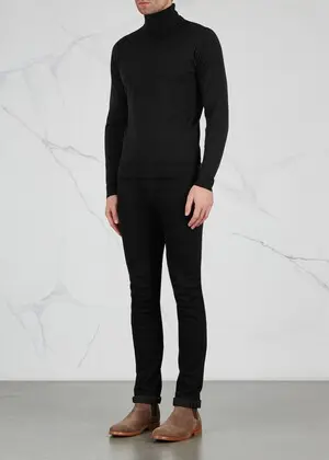 John Smedley Cherwell Merino Wool Jumper - Black