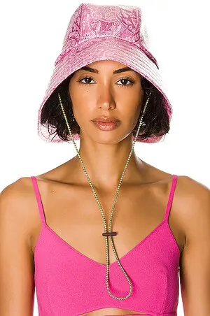 Etro Paisley Bucket Hat In Rose