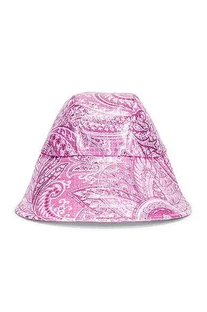 Etro Paisley Bucket Hat In Rose