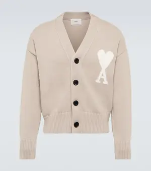 AMI Paris Cotton And Wool Cardigan