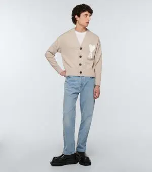 AMI Paris Cotton And Wool Cardigan