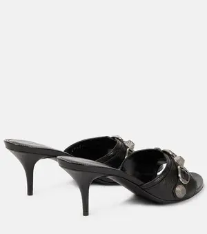 Balenciaga Cagole Leather Mules