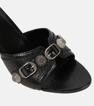 Balenciaga Cagole Leather Mules