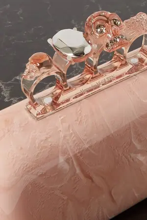 Alexander McQueen Four Ring Marbled Acrylic Clutch