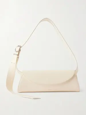 JIL SANDER Cannolo Leather Shoulder Bag - Neutrals