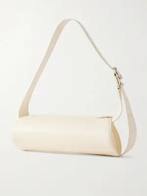 JIL SANDER Cannolo Leather Shoulder Bag - Neutrals