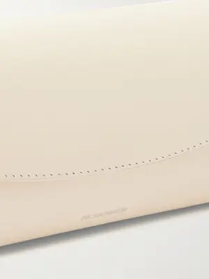JIL SANDER Cannolo Leather Shoulder Bag - Neutrals