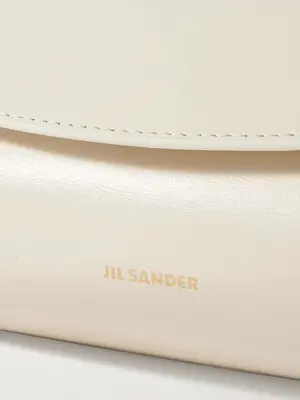 JIL SANDER Cannolo Leather Shoulder Bag - Off-white