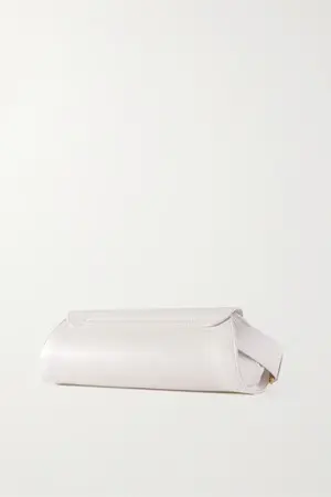 JIL SANDER Cannolo Leather Shoulder Bag - White