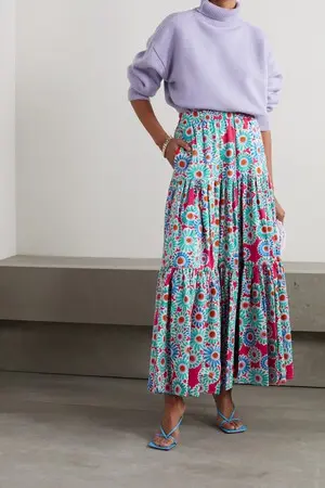 La DoubleJ Big Tiered Maxi Skirt