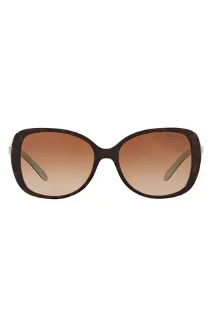 Tiffany & Co. Tiffany & Co. 55mm Butterfly Sunglasses Havana/ Blue/ Brown Gradient