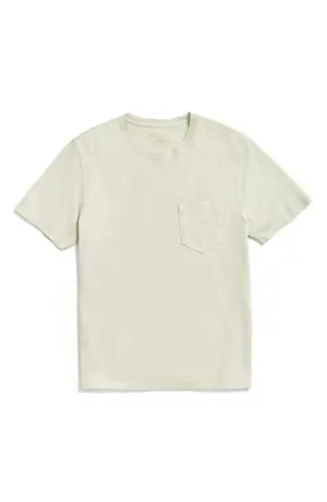 Billy Reid Washed Organic Cotton Pocket T-shirt Limestone
